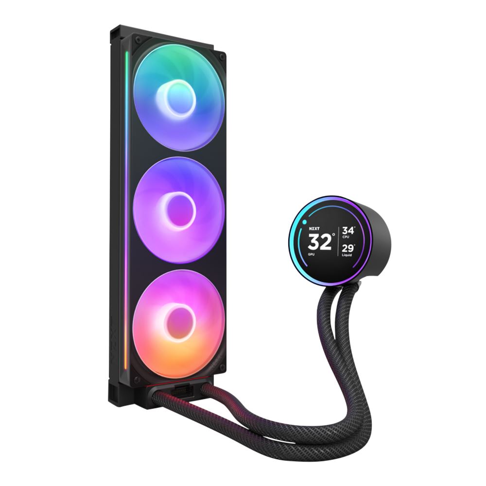 NZXT Kraken Elite RGB 360mm All in One Liquid CPU Cooling Kit - Black ...
