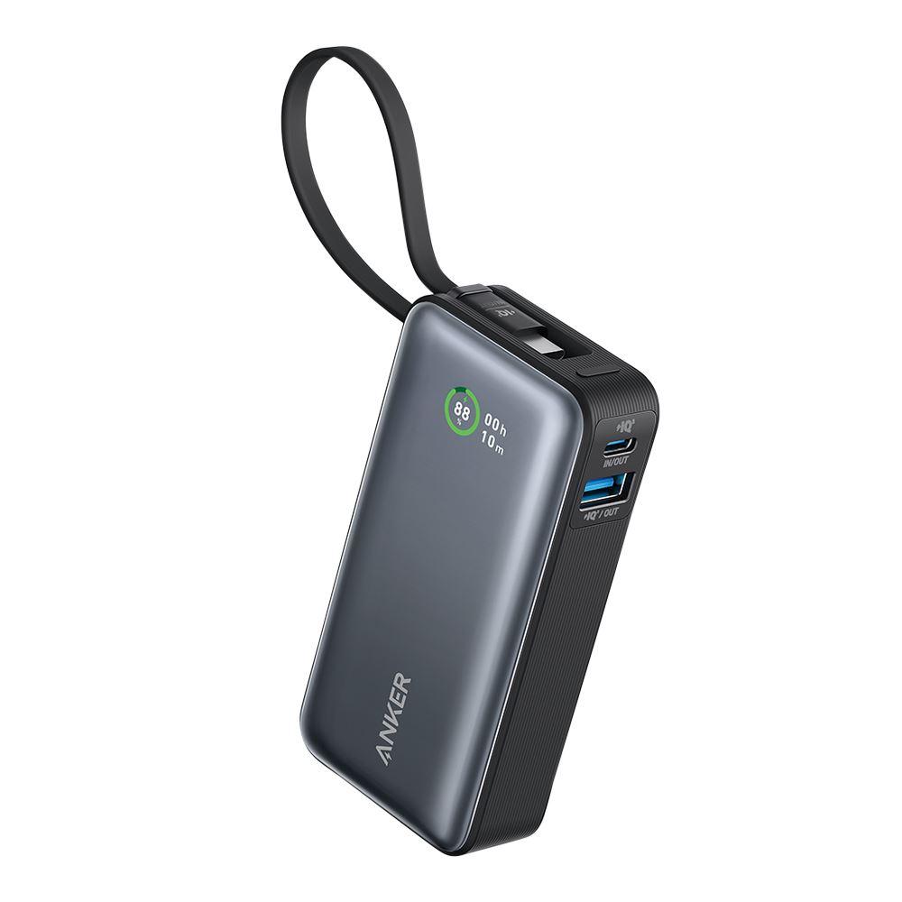 Anker Nano Power Bank (30W, Built-In USB-C Cable) - Micro Center