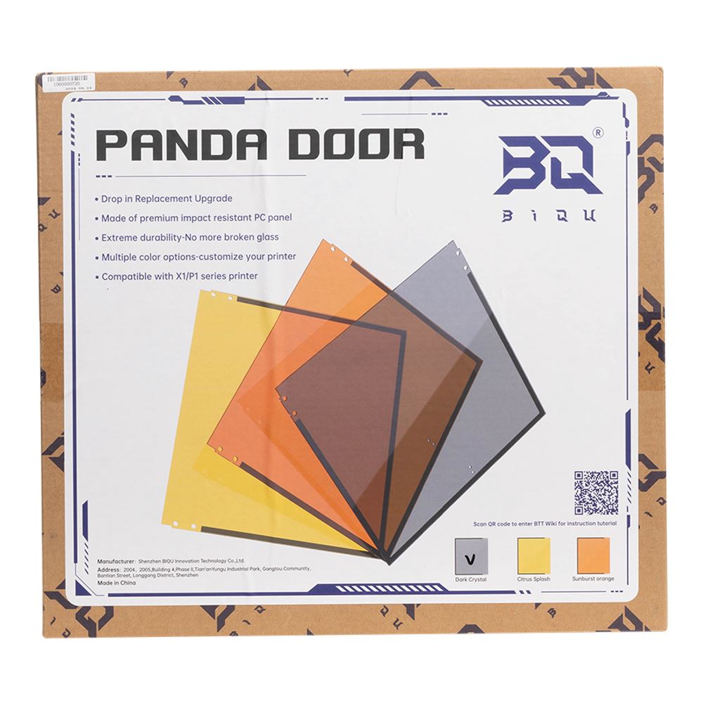BIGTREETECH Panda Door for Bambu Lab X1/P1 - Dark Crystal; Durable door ...