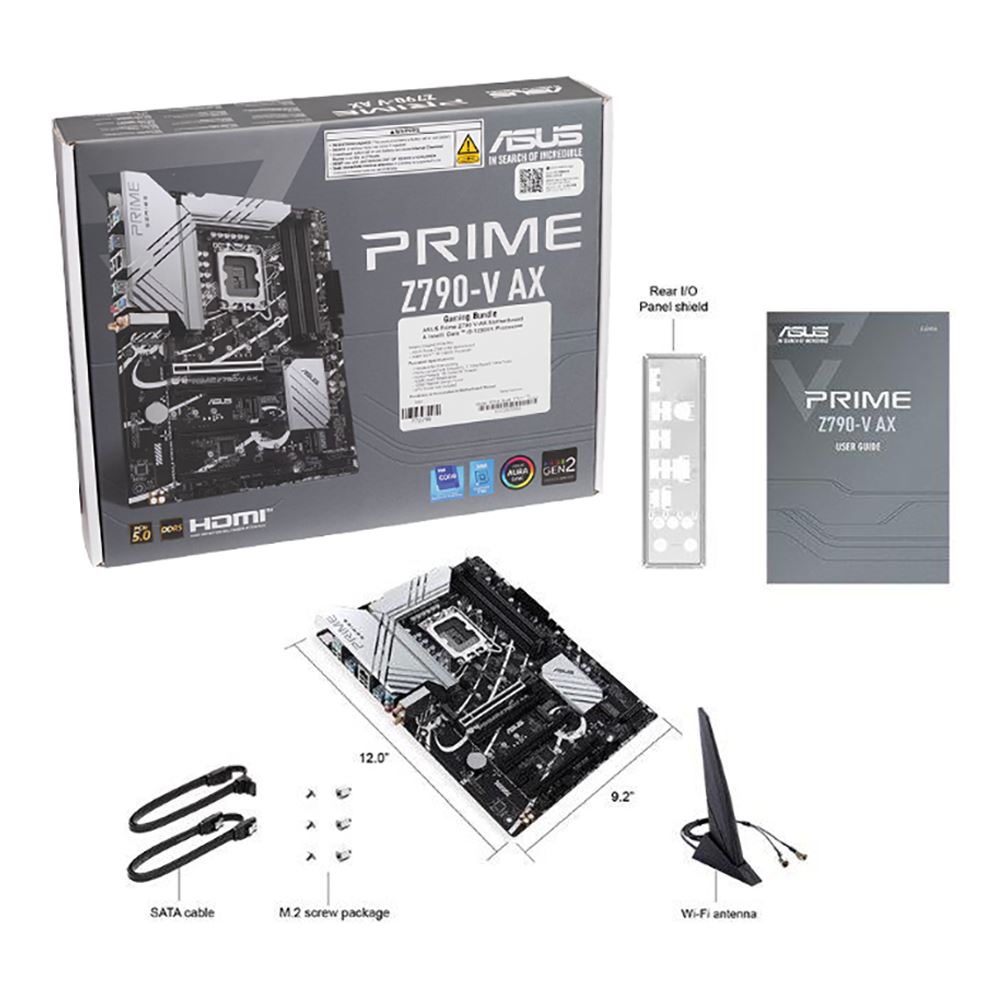 Intel Core i9 12900K, ASUS Prime Z790-V AX CPU / Motherboard Bundle ...