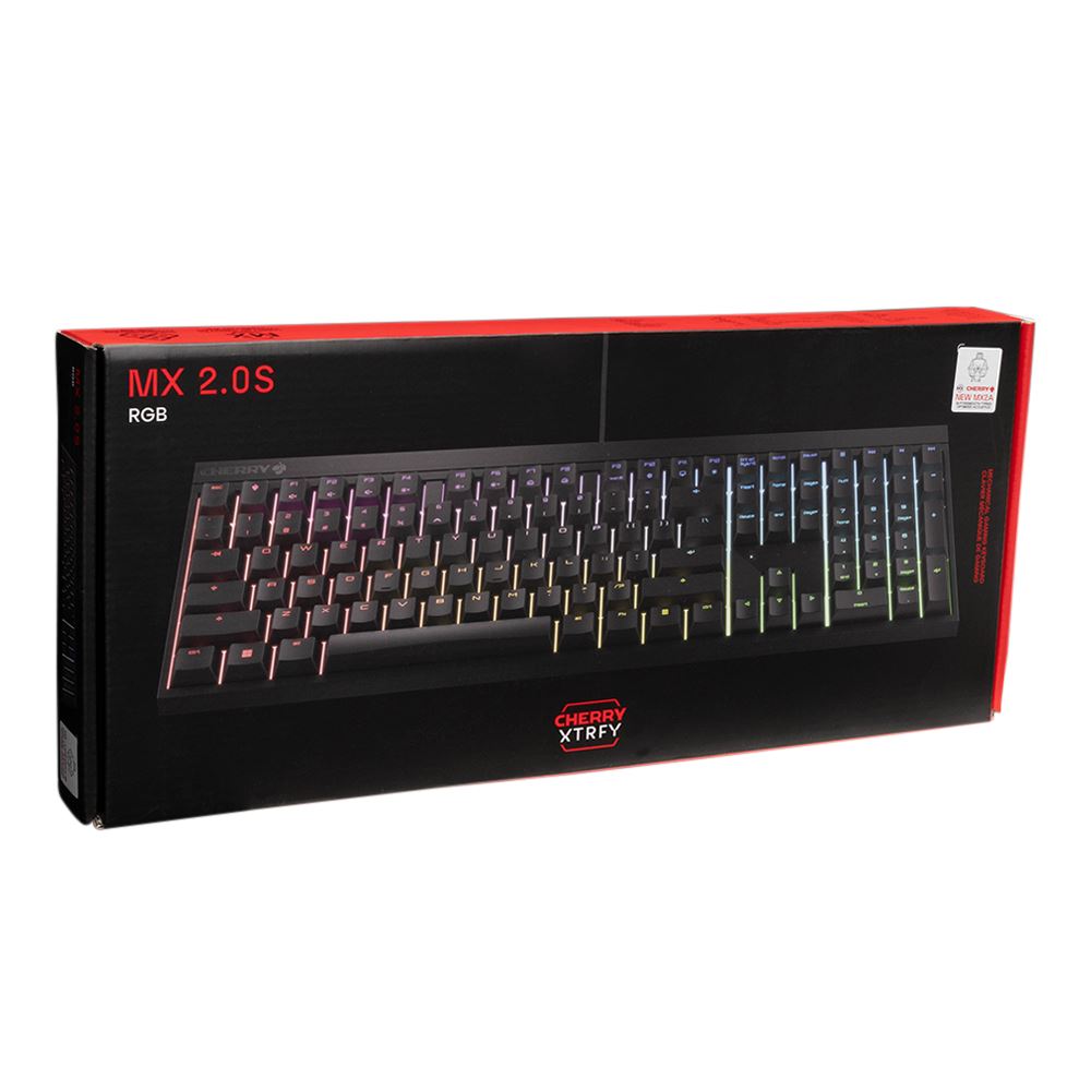 Cherry Xtrfy MX 2.0S Full Size Gaming Wired Mechanical Keyboard (Black) - MX2A Blue Switches ...