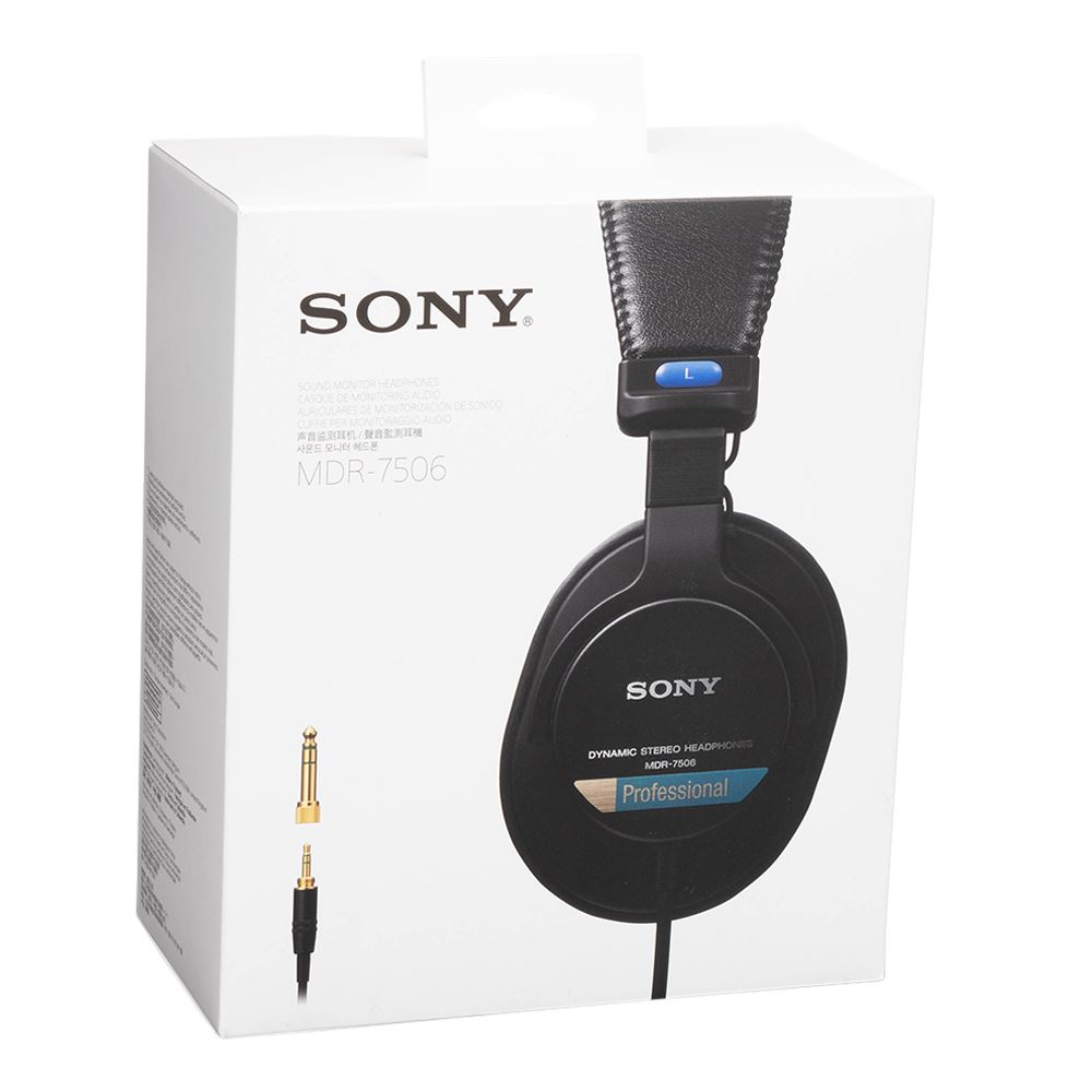 Sony MDR7506 Professional Stereo Monitor Headphones - Black - Micro Center