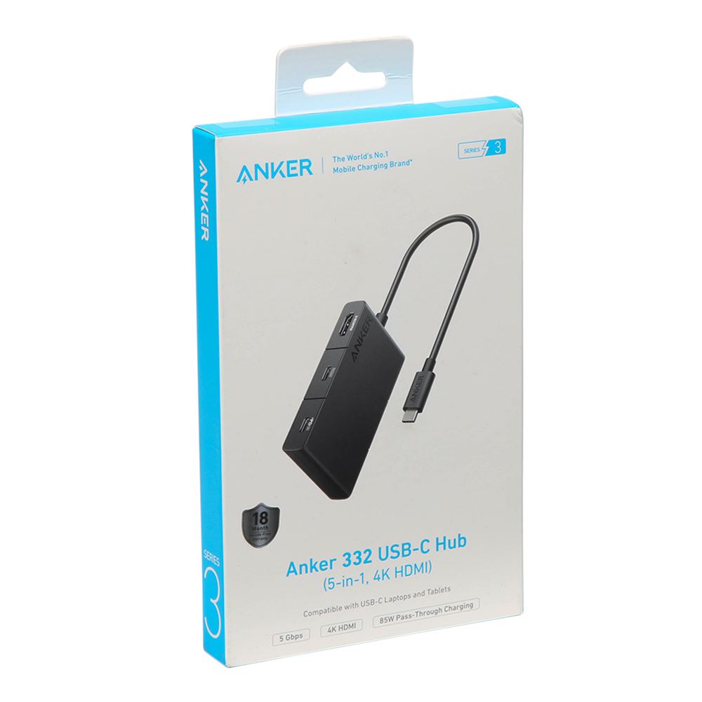 Anker 332 USB-C Hub (5-in-1, 4K HDMI) - Micro Center