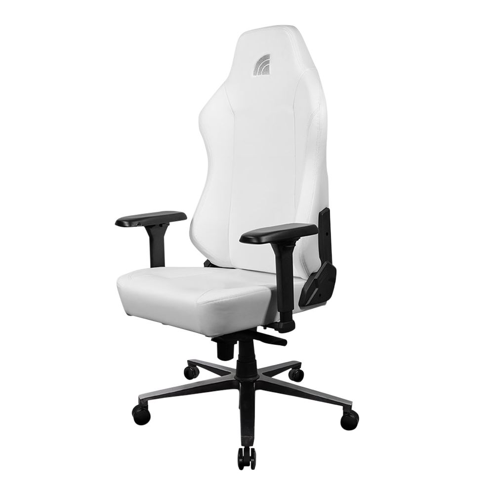 Inland Ninja Gaming Chair with Adjustable Lumbar - White - Micro Center