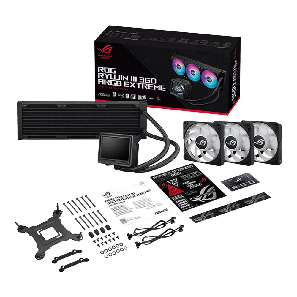 ASUS ROG RYUJIN III ARGB Extreme 360mm All in One Liquid CPU Cooling ...