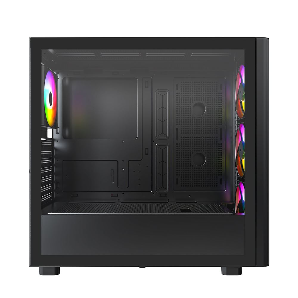 Montech XR Wood ATX Mid-Tower Computer Case - Black - Micro Center