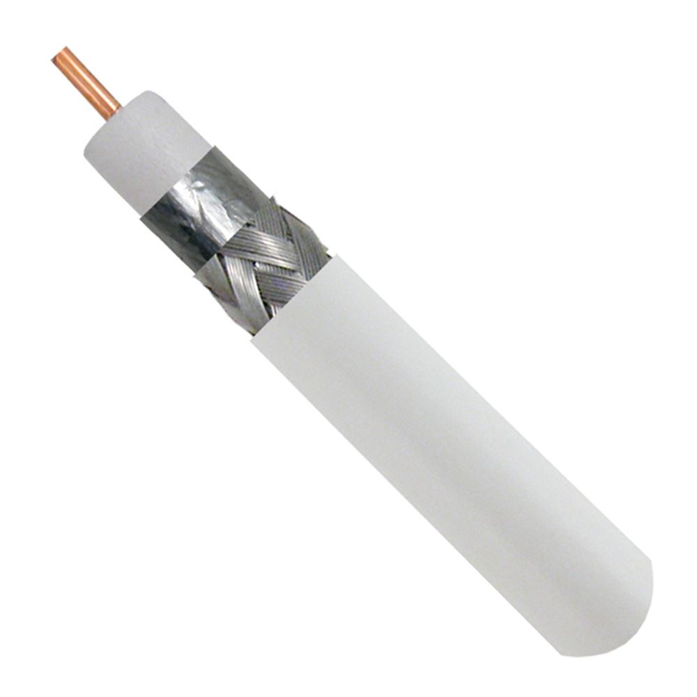 Vertical Cable RG6 18AWG Bulk Coax Wire - 1000 ft. (White) - Micro Center