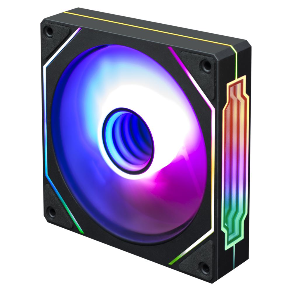 Kingwin KWI-FAN01 ARGB Infinity Mirror Hydraulic Bearing 120mm Case Fan ...