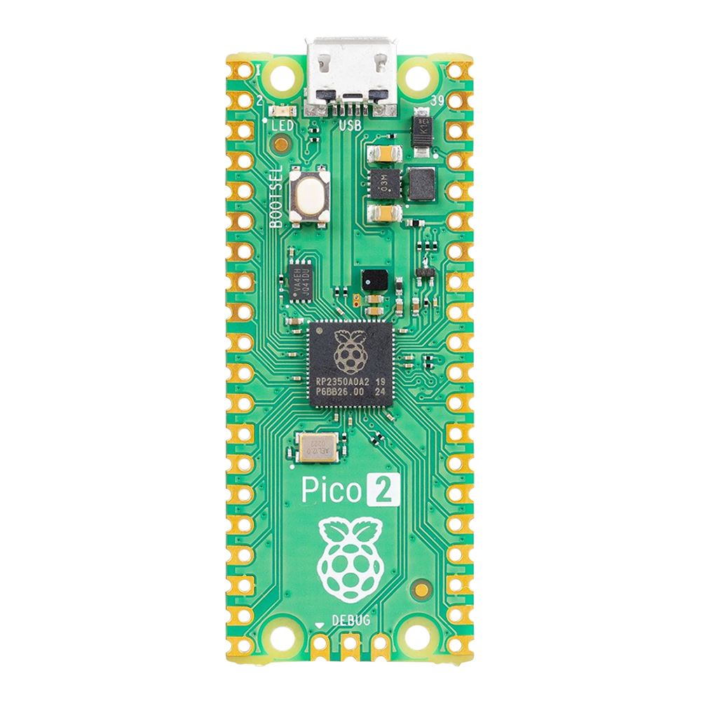 Raspberry Pi Pico 2 with Header; Dual ARM Cortex M33 Processor; 520KB RAM - Micro Center