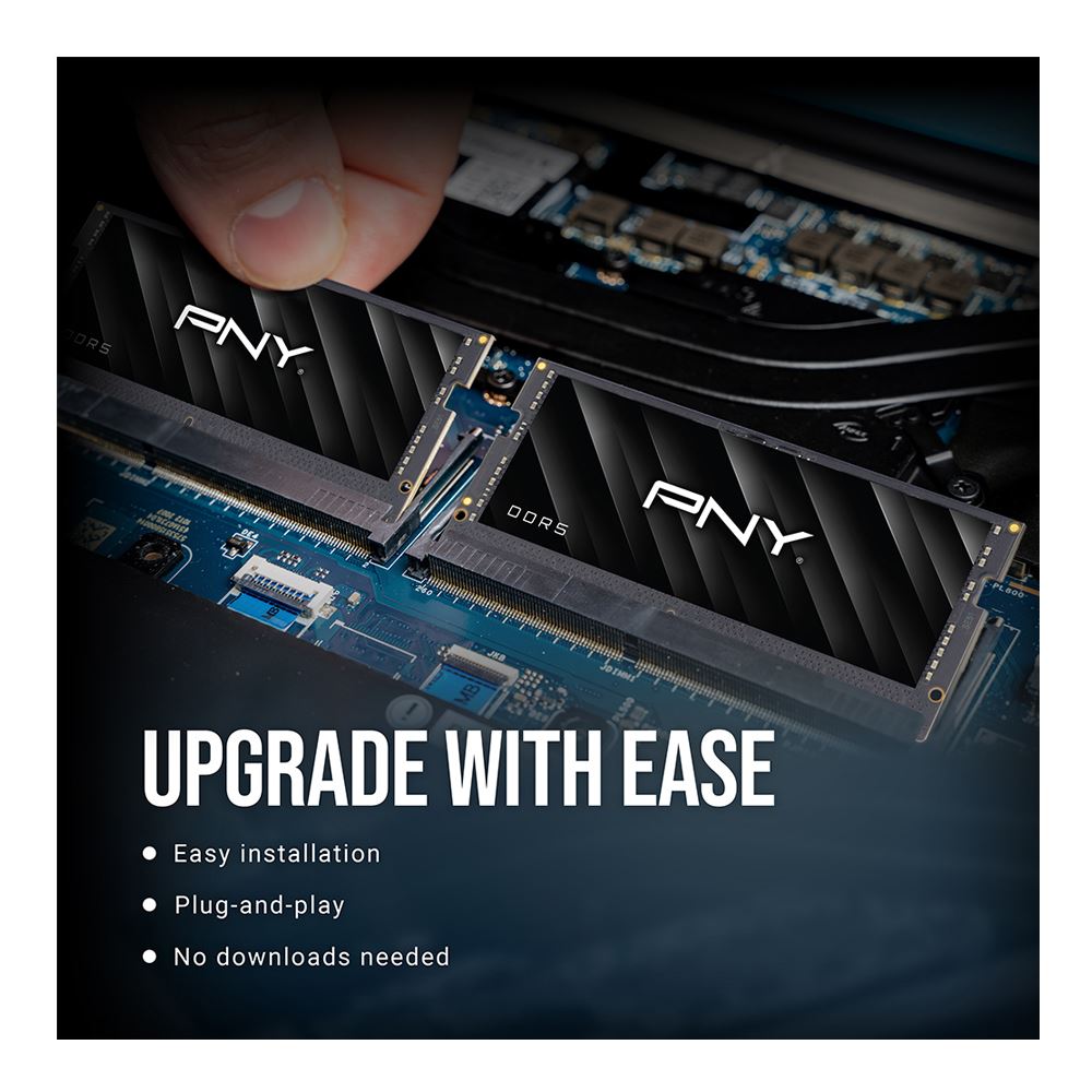PNY 64GB (2 x 32GB) DDR5-5600 PC5-44800 CL46 Dual Channel Laptop Memory ...